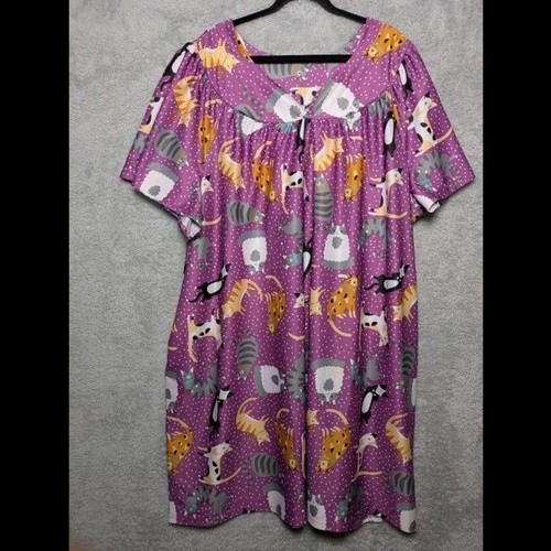 Vintage Anthony Richards Size 5x dress muumuu house sleep chore purple ...