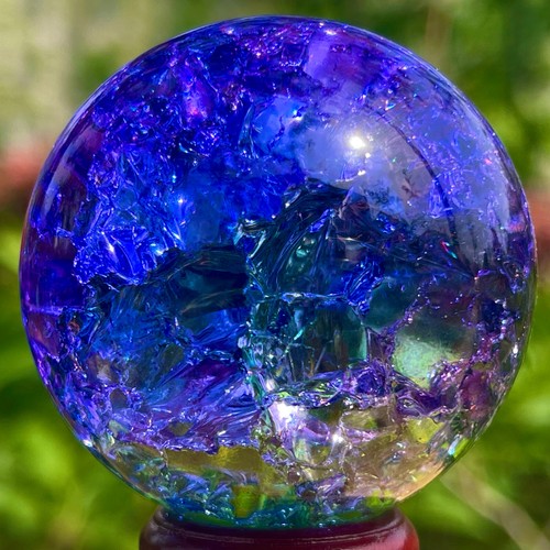 155G Natural Titanium Rainbow Quartz sphere Crystal ball Healing | eBay