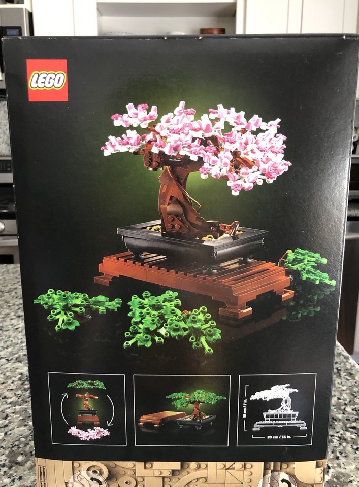 Excellent Lego Bonsai Sakura Tree Building Set 878 Pcs Hobby Green Pink ...