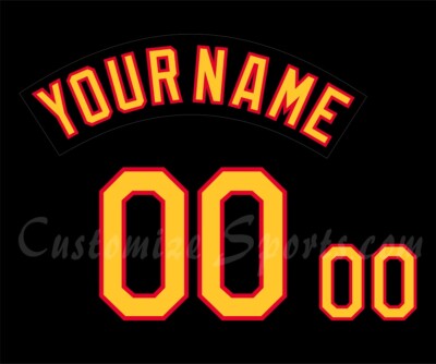Baseball Pittsburgh Pirates Customized Number Kit for 1997-05 Alt Black ...