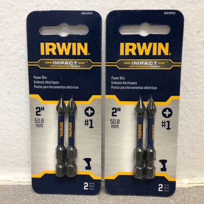 Irwin IWAF32PH12 Impact Performance Series Phillips #1 X 2" L Power Bit ...
