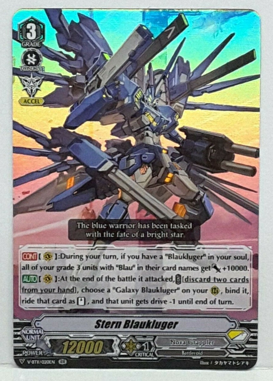 Bushiroad Cardfight Vanguard Stern Blaukluger V-BT11/020EN RR Nova Grappler | eBay