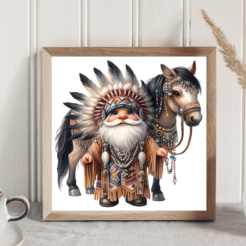 5D DIY Full Round Drill Diamond Painting Indian Goblin Decor Art Craft ...