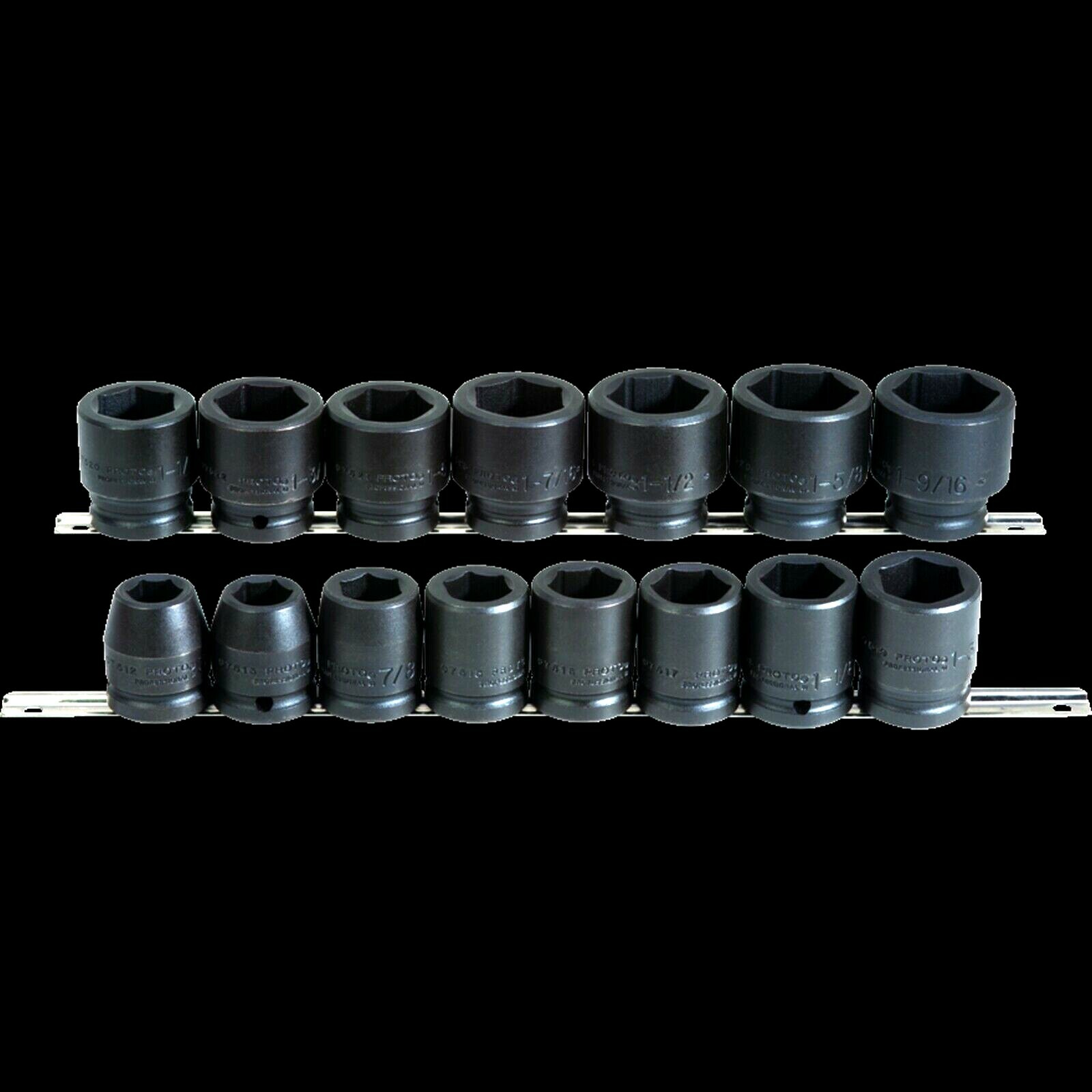 PROTO® 3/4" DRIVE 15 PIECE IMPACT SOCKET SET - 6 POINT 3/4" to 1-5/8 ...