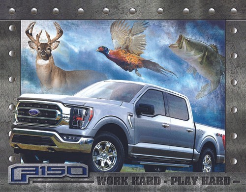 Ford F150 Truck Metal Sign 4x4 Sportsman Garage Measures 16x12.5" US ...