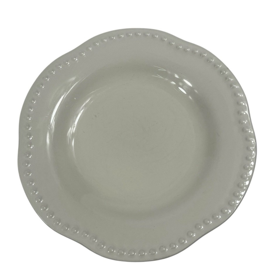 Pottery Barn Emma White 8.75” Salad Plate Bowls Set Of 4 Scalloped ...