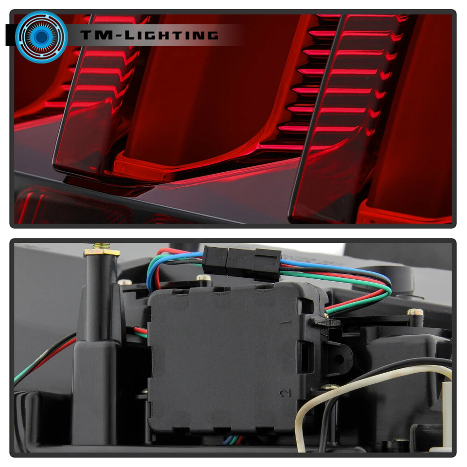 Tail Lights For Ford Mustang 2005-2009 Clear Lens w/ Red Tube ...