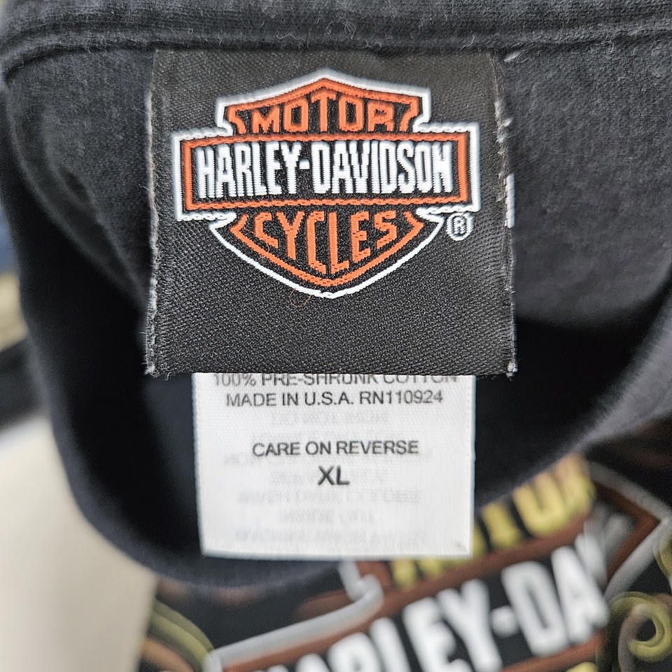 Harley Davidson T-Shirt Men’s XLarge Black Short Sleeve Motorcycle ...