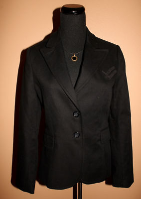 $420 S M 2 4 6 NWT WILLIAM RAST jacket coat blazer black logo | eBay