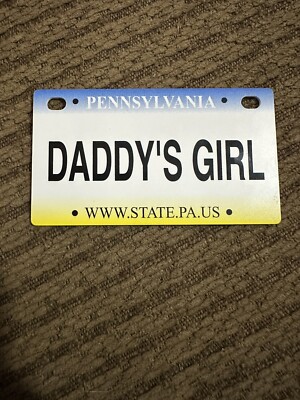 Daddy's Girl Pennsylvania State Novelty Mini Plastic License Plate ...