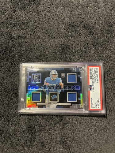 2023 Panini Spectra - Building Blocks Sam LaPorta #BBL-SLA /99 (MEM, RC ...