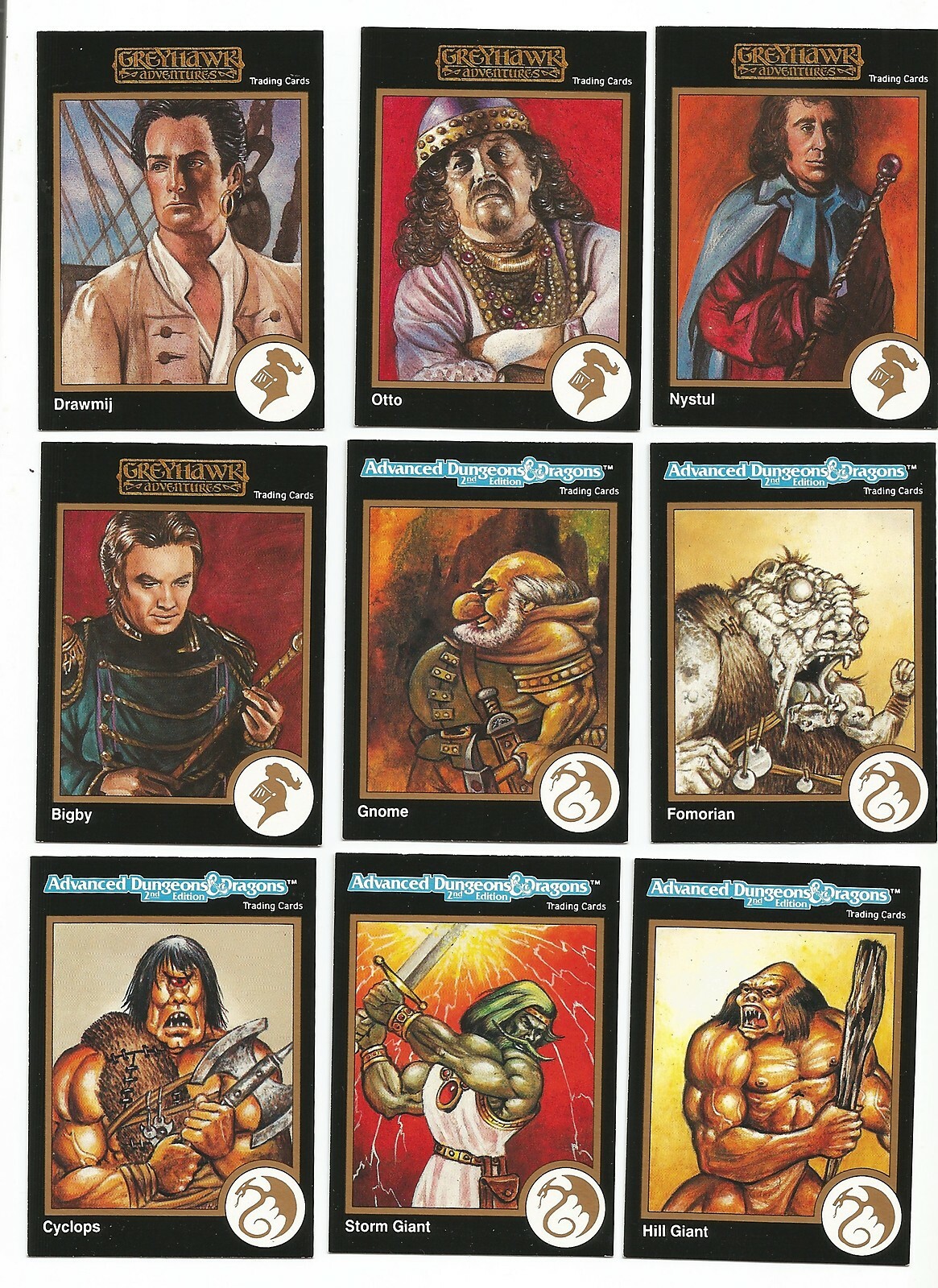 Advanced Dungeons & Dragons Series 2--(1992) 22 Cards in Soft Sleeves ...