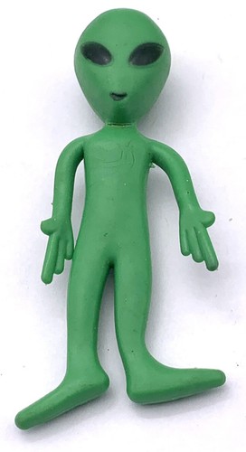 Green Space Alien 3.5" Tall Toy Bendy Bendable Figure Roswell Area 51 ...