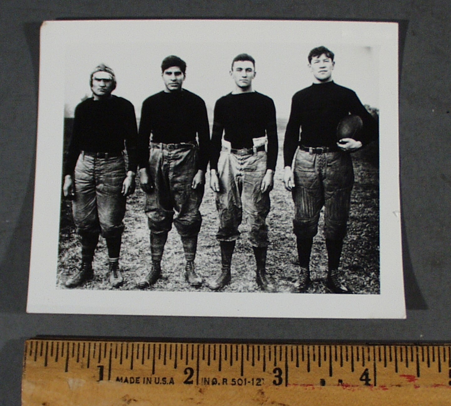 ORIGINAL 1911 JIM THORPE CARLISLE INDIAN FOOTBALL PHOTO WITH 3 OTHER ...