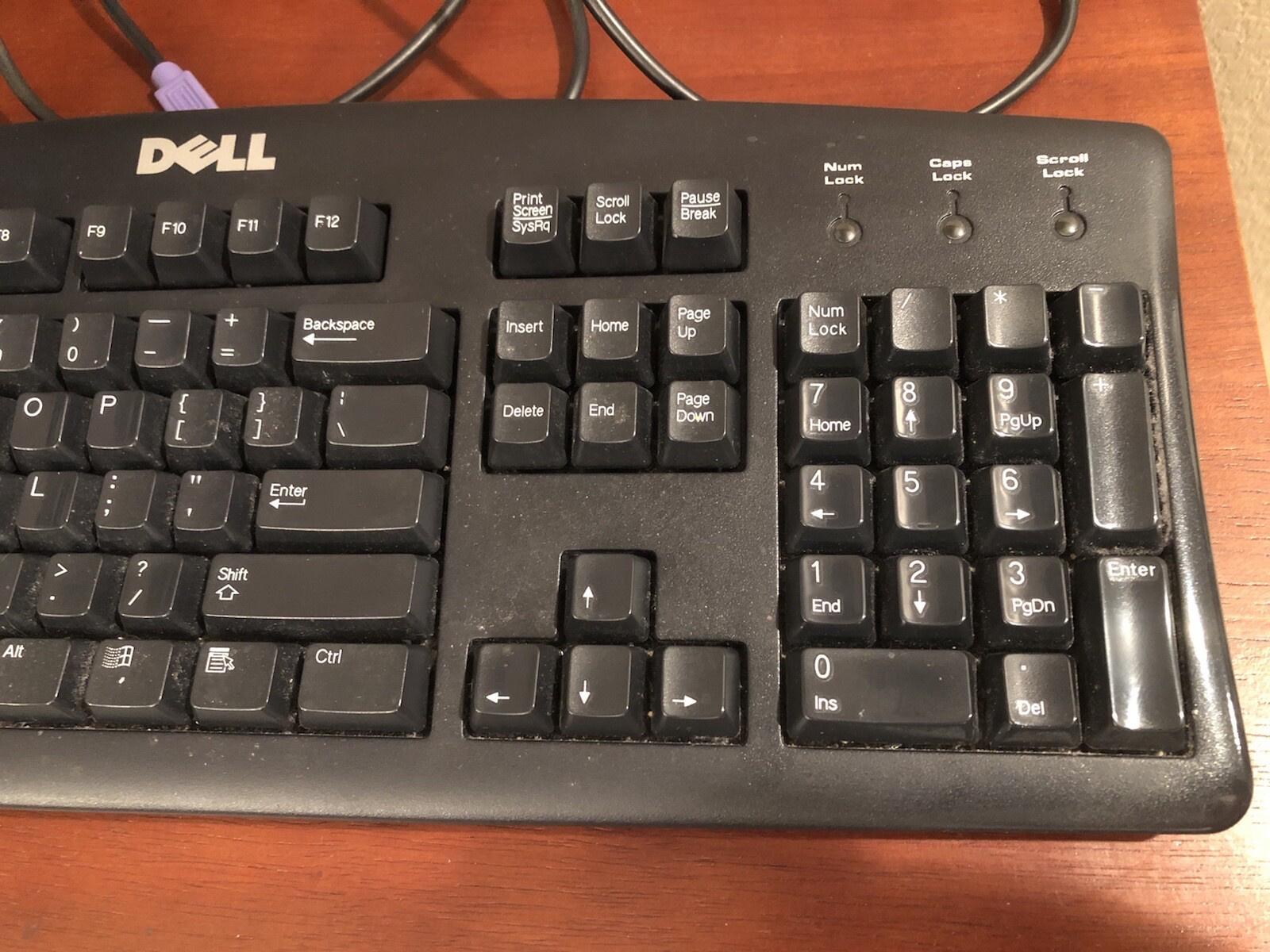 CLICKY Dell KEYBOARD ~ DELL SK-8110 Black PS/2 Wired Keyboard ~ 07N242 ...