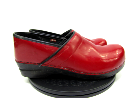 Sanita Original Danish Clogs Womens EU 41 Narrow US 10 Red Patent Nurse ...