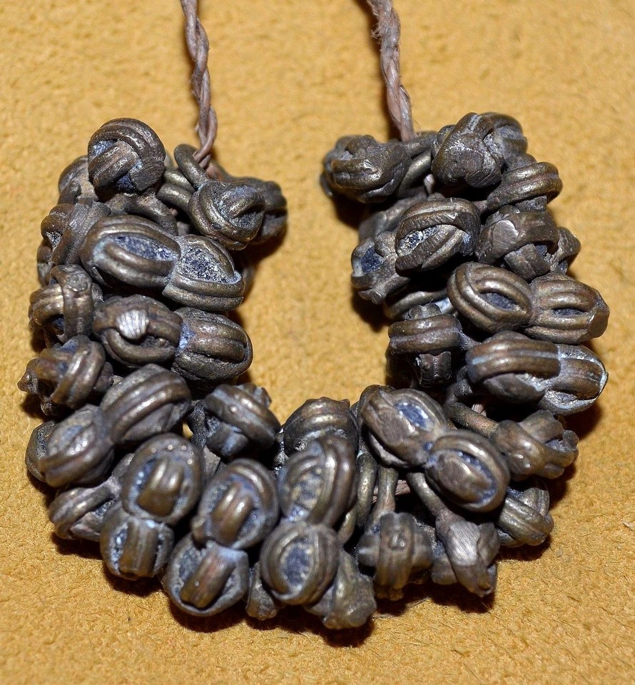 40 Antique Brass Interlocking Double Round Metal Dangle Beads Togo ...