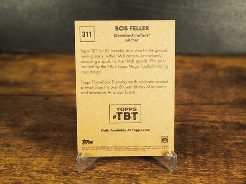HOF STAR Bob Feller, Cleveland Indians, Topps TBT, Card #311, MINT | eBay