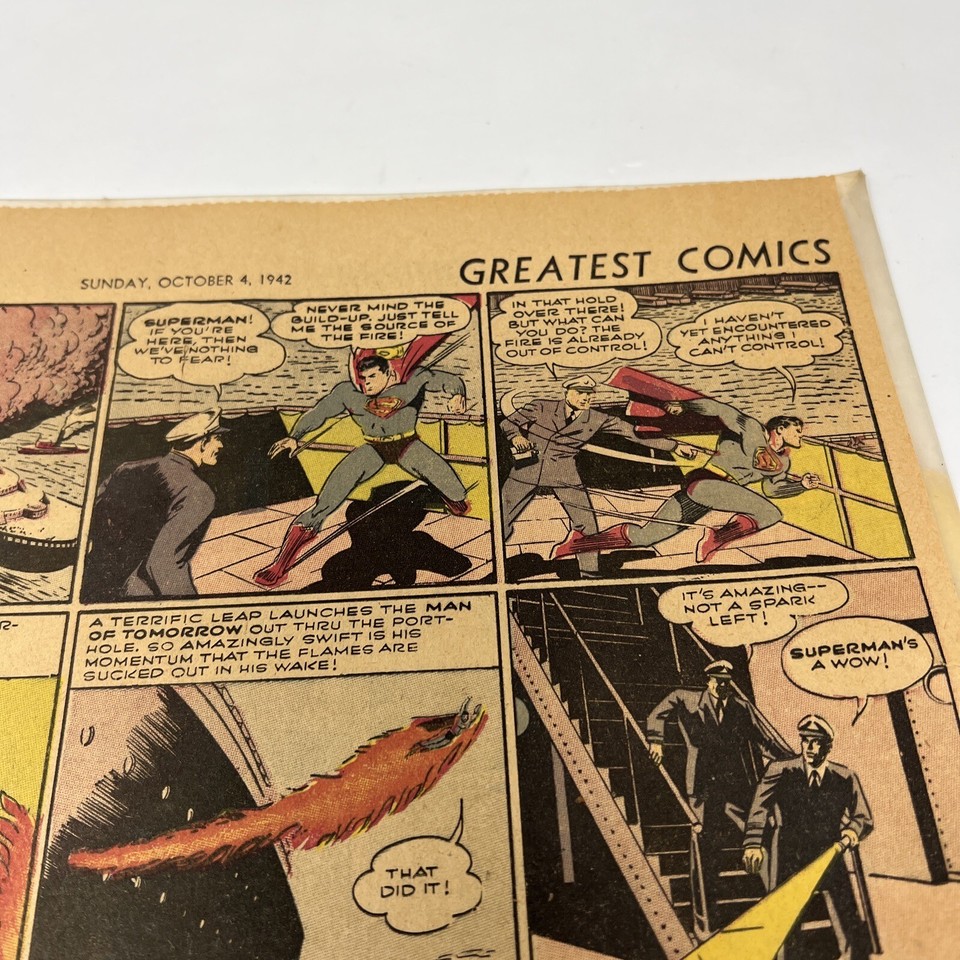 SUPERMAN SUNDAY COMIC STRIP Oct 4, 1942 Philadelphia Inquirer RARE | eBay