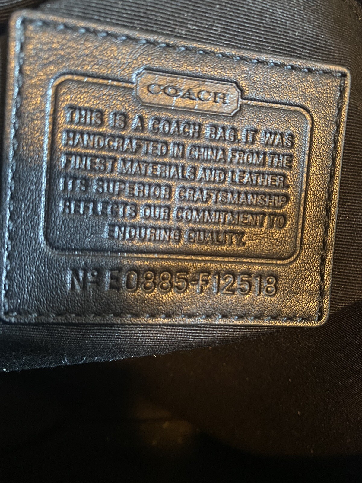 COACH Large Signature Logo Black & Gray Purse Bag Tot… - Gem