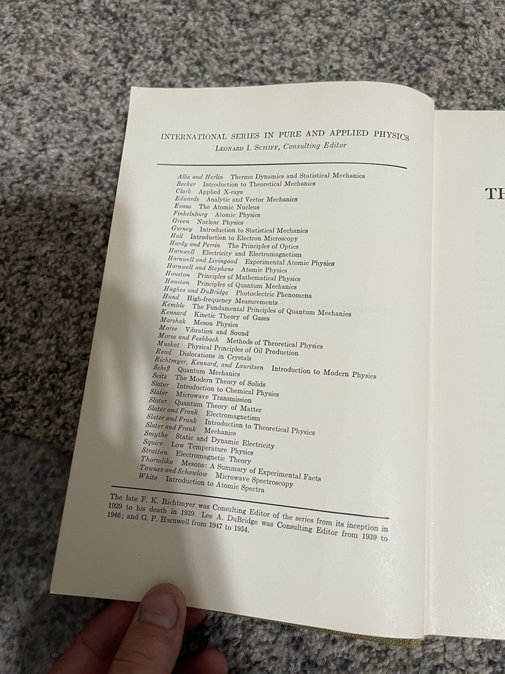 INTRODUCTION TO THEORETICAL PHYSICS By Nathaniel H. Frank John C ...
