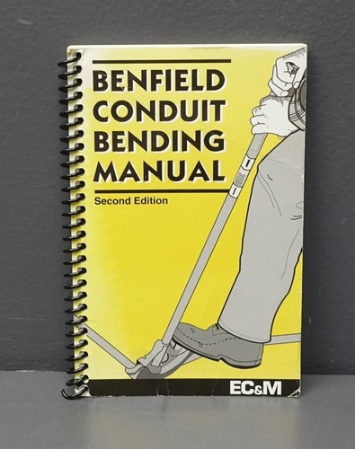 Benfield Conduit Bending Manual 2nd Ed Spiral Book EC&M Jack Benfield ...