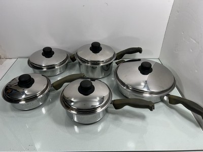 Cutco 5 Ply Aluminum Core Sauce Pans & Skillet Set of 10 Pieces READ | eBay