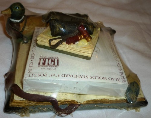 FIGI GRAPHICS DECOY DUCK HUNTERS DESK TOP MEMO HOLDER WITH NOTES ...