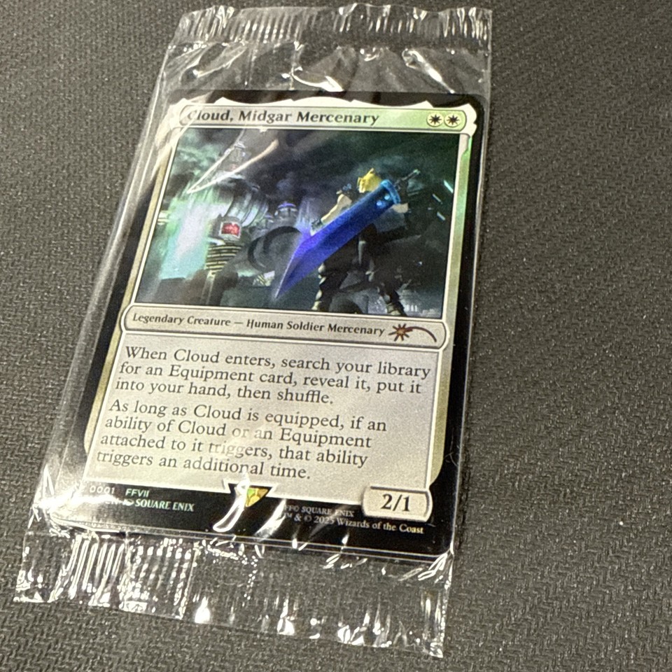 MTG Cloud Midgar Mercenary Game Edition Commander Deck Promo Foil ...