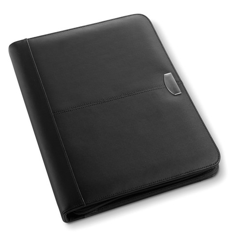REAL BONDED LEATHER A4 CONFERENCE FOLDER - BRAND NEW ZIPPED LEATHER ...