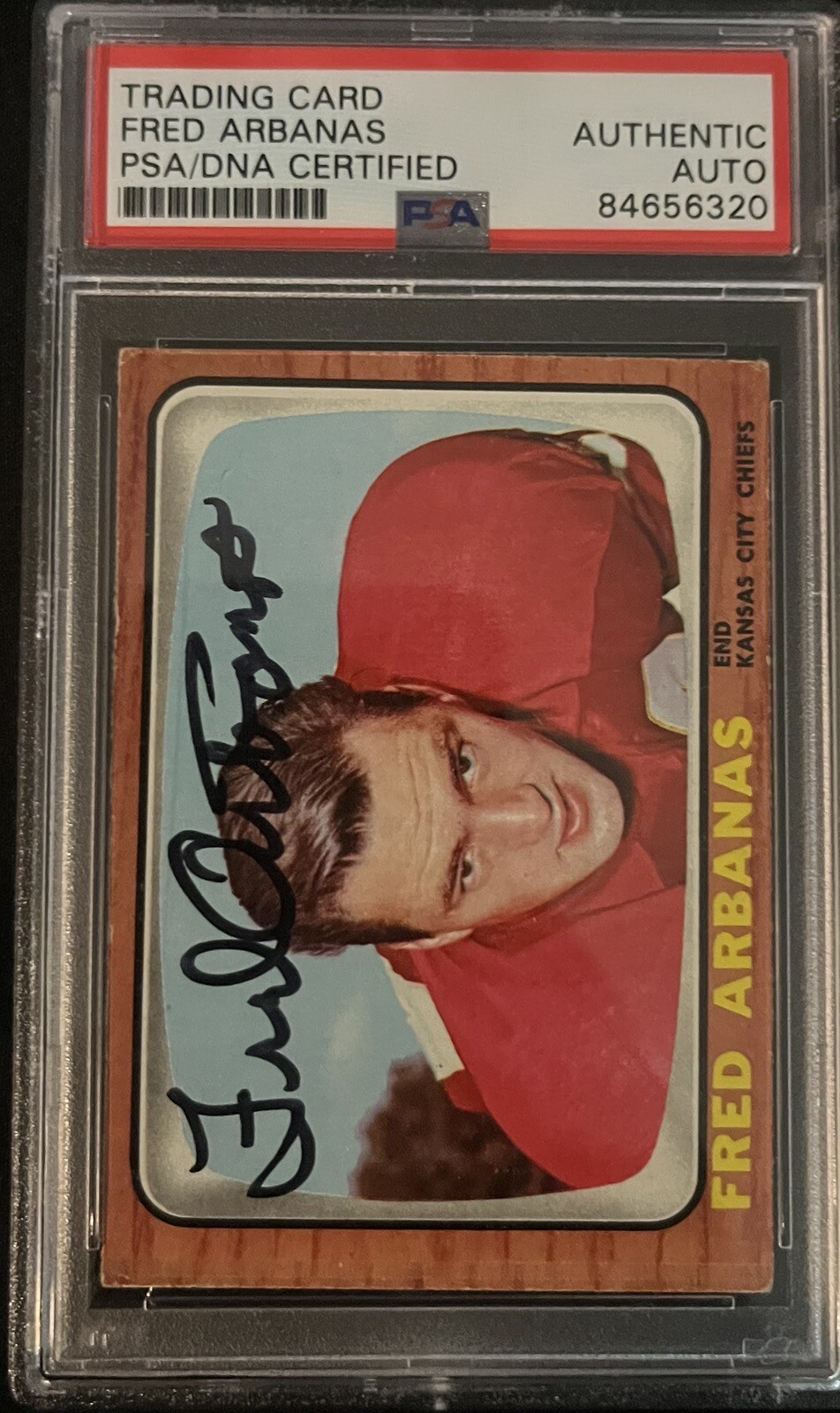 Kansas City Chiefs Fred Arbanas 1966 Topps Autograph Card #62 PSA DNA ...