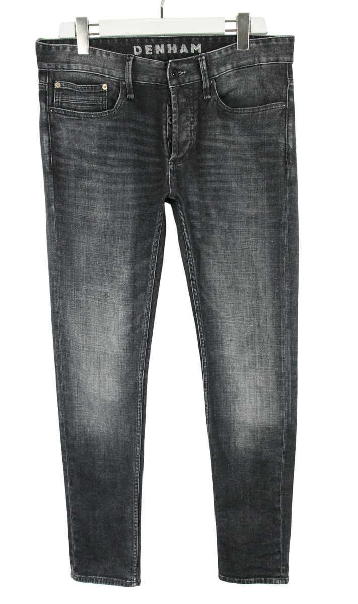DENHAM Bolt Skinny Fit Jeans Men's W33/L32 Whiskers Faded DENHAM Bolt Skinny Fit Jeans Men's W33/L32 Whiskers Faded