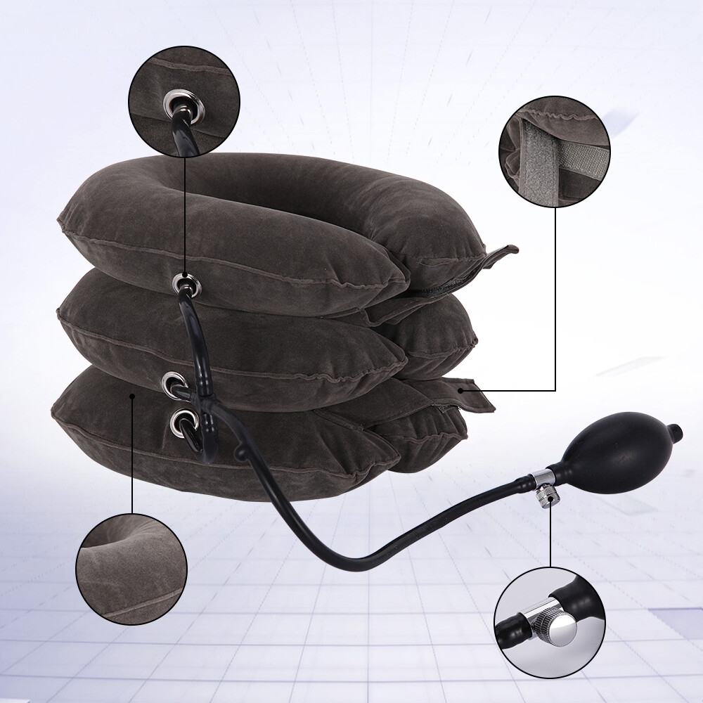 Inflatable Air Cervical Neck Traction Collar Neck Stretch Brace Support ...