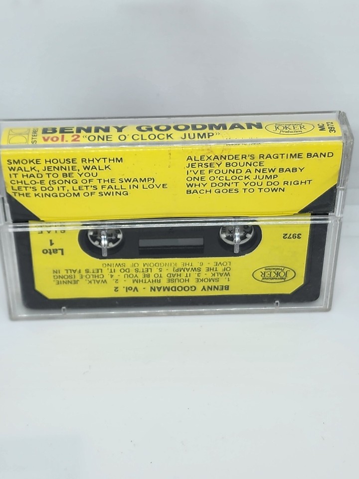 BENNY GOODMAN & ORCHESTRA ONE O'CLOCK JUMP VOL 2 CASSETTE ALBUM ITALIAN ...
