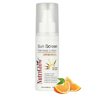 NutriGlow Sunscreen Fairness Lotion With SPF 40 Sensitive Skin 120ml ...