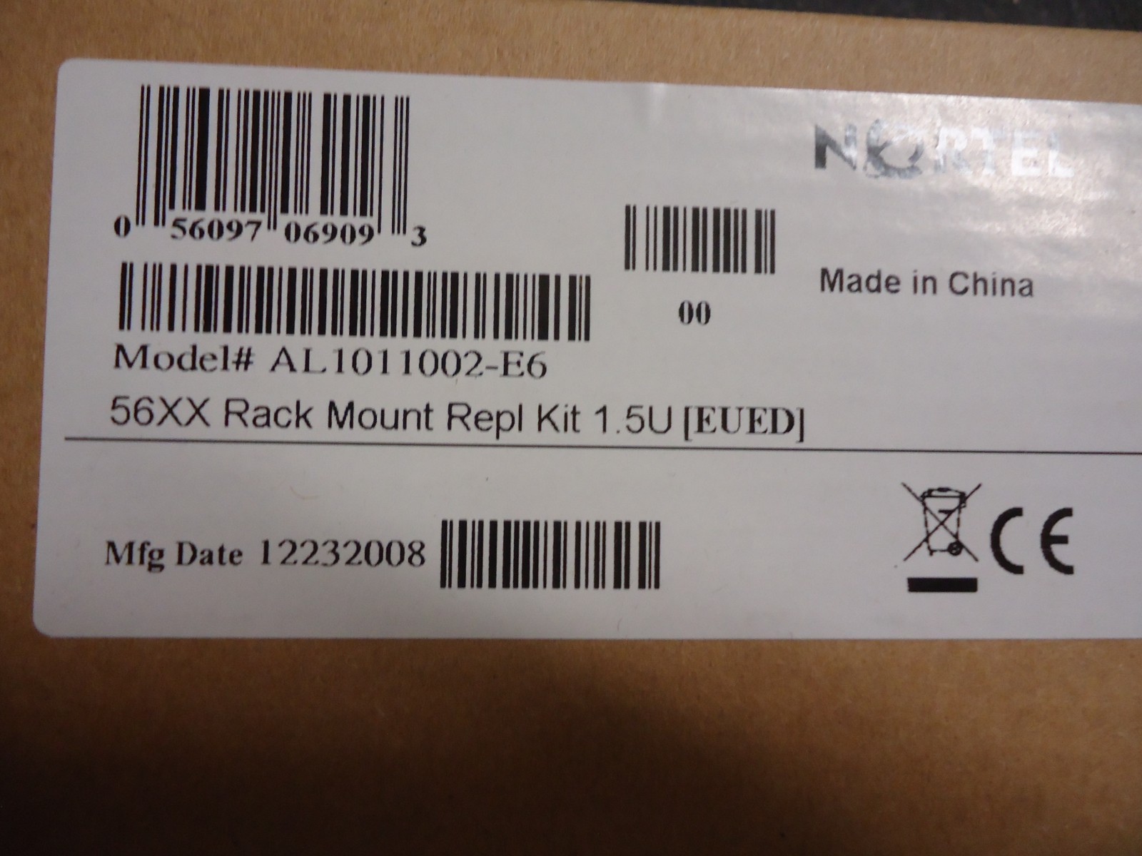 AL1011002-E6 NORTEL NETWORKS RACK MOUNT BRACKET FOR ERS 5632FD BRAND ...