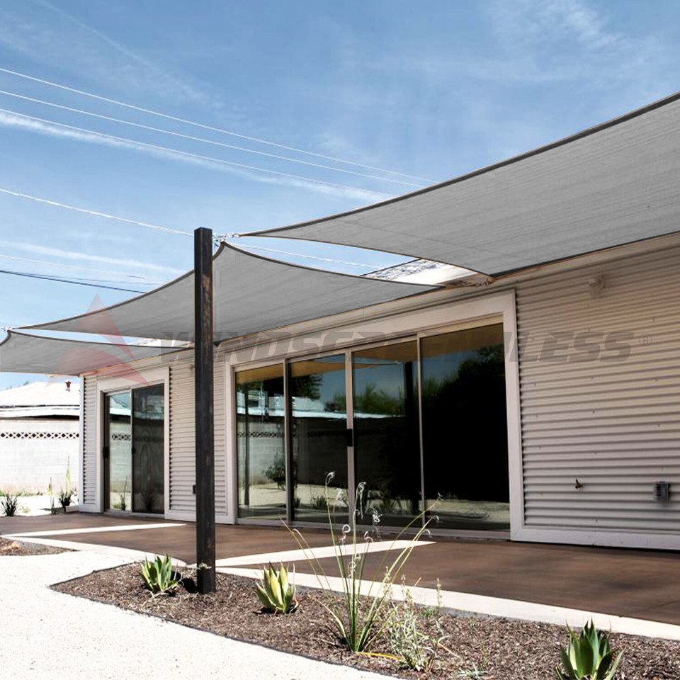 18'x18' Square Sun Shade Sail Fabric Garden Outdoor Canopy Patio Pool ...