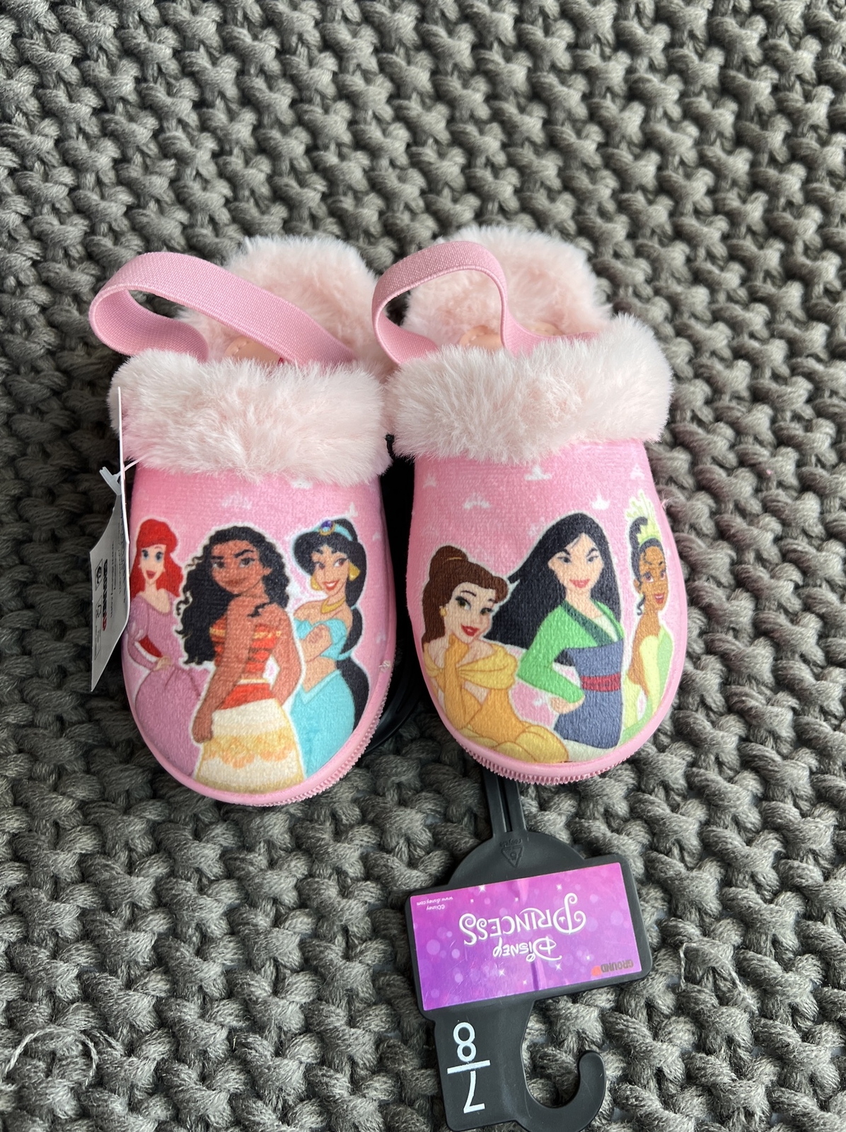 NEW Disney Princess Toddler Girls Casual Scuff Slippers Size 7-8 | eBay