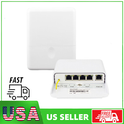 5 Port Gigabit PoE Passthrough Switch Outdoor Ethernet Extender Up to ...