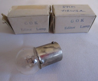 Lot Of 2 GOK Editor Lamp 8mm Viewer Miniature Globe Lamps Bayonet Base ...