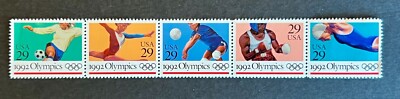 Scott#: 2641a - 1992 Summer Olympics 5x29¢ Horizontal Strip of 5 Stamps ...