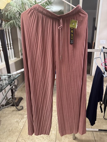 New Mix Style 902 Mauve Pants Pleated Elastic Drawstring Waist 1 Size ...