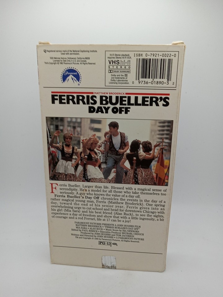 Ferris Buellers Day Off (VHS, 1996) 97360189032 | eBay