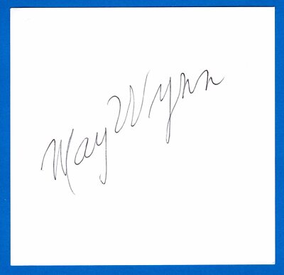 May Wynn Actress Hand Signed Autograph 4.25x4.25 Cut | eBay