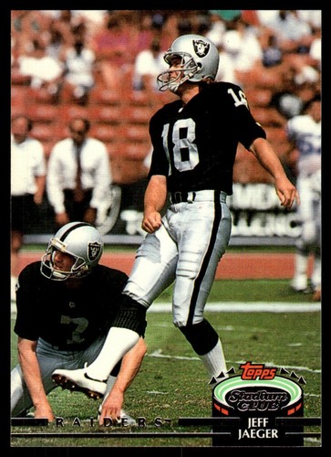 1992 Stadium Club Jeff Jaeger Los Angeles Raiders #202 | eBay