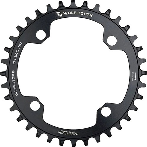 Wolf Tooth Components 104 BCD Chainring For Shimano 12-Speed Black, 36t ...