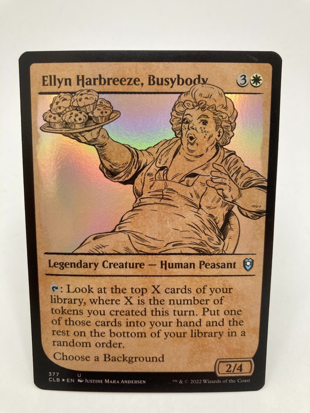 Ellyn Harbreeze, Busybody NM/M* FOIL Commander Baldur's Gate 377 mtg ...