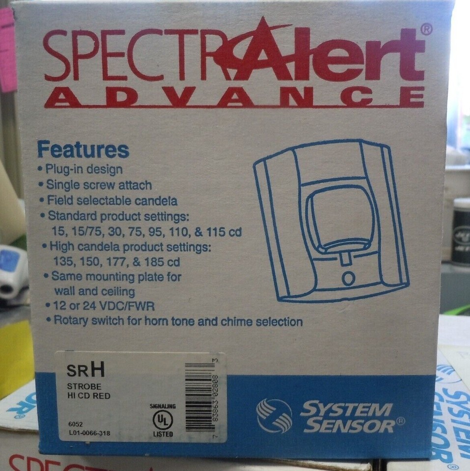 System Sensor SpectrAlert Advance SRH Strobe UPC 783863028083 | eBay