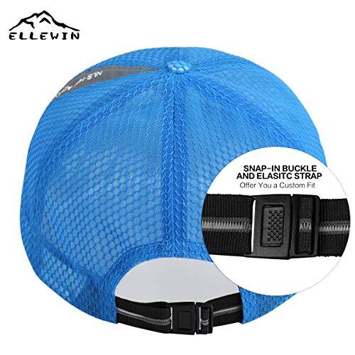 Unisex Breathable Full Mesh Baseball Cap Quick Dry Running hat Blue1-m ...