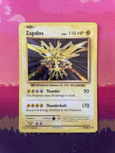 Pokemon Card Zapdos Evolutions Holo Rare 42/108 Near Mint | eBay